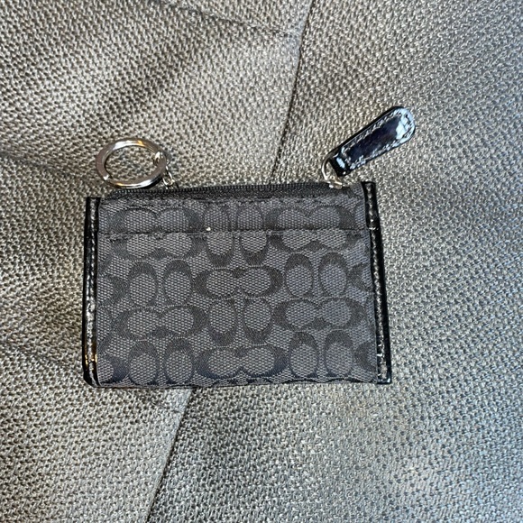 Coach | Accessories | Coach Black And Gray Key Coin Purse No Flaws ...